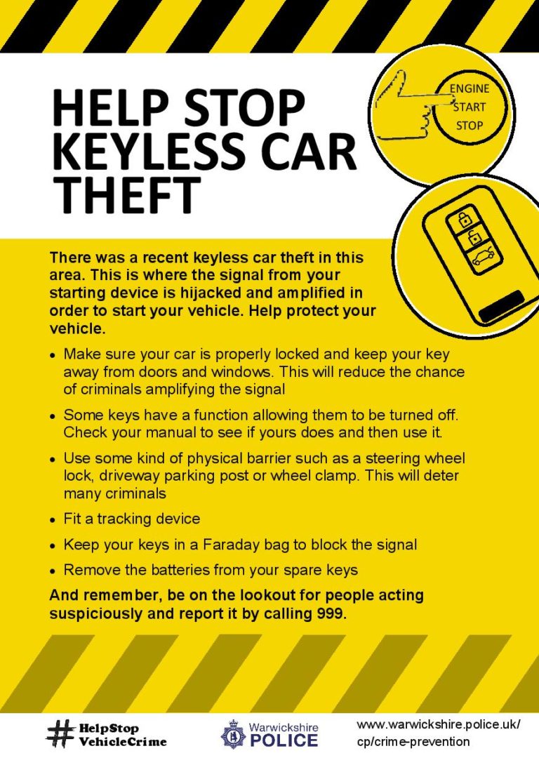 Keyless Car Theft Prevention | Welford-on-Avon Parish Council